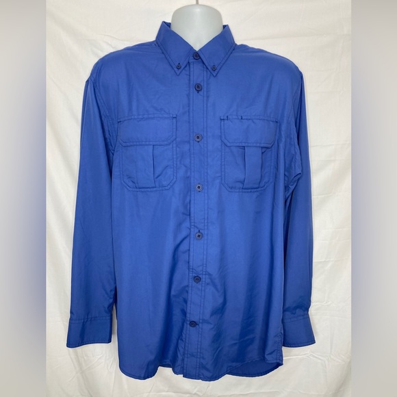 Duluth Trading Co | Shirts | Duluth Fishing Shirt Mens Blue Long Sleeve ...